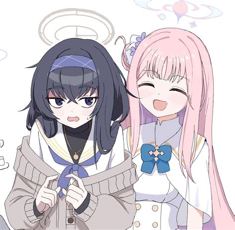 Mika And Ui Blue Archive Drawn By Akira Aristole Danbooru