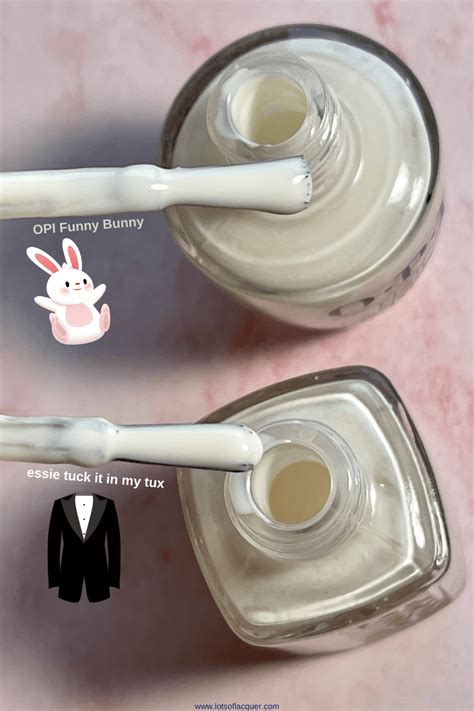 Opi Funny Bunny Vs Essie Tuck It In My Tux — Lots Of Lacquer