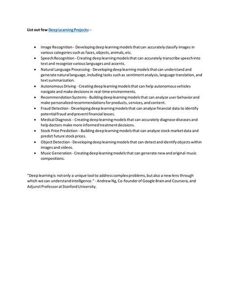 Ppt Deep Learning Projects Powerpoint Presentation Free Download