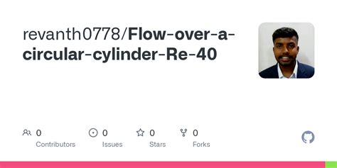 github revanth0778 flow over a circular cylinder re 40