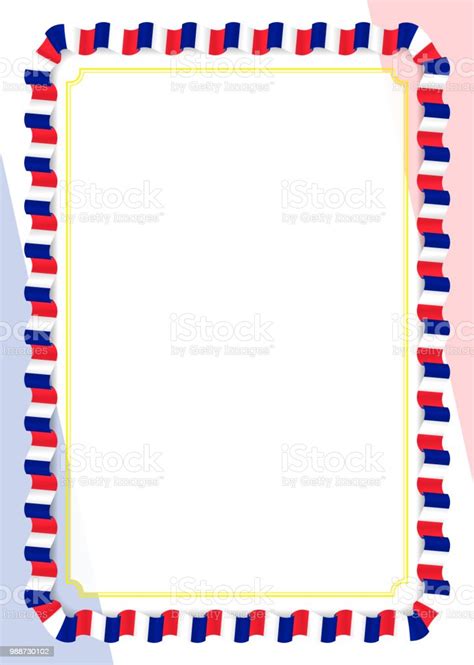 프레임과 리본 프랑스 깃발 인증서 및 학위에 대 한 서식 파일 요소의 테두리 벡터 공란에 대한 스톡 벡터 아트 및 기타 이미지 공란 교육 디자인 Istock