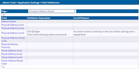 Field Validations