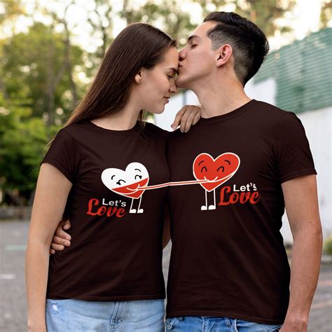 Lets Love Couple T Shirts Love Shirts Love T Shirts For Couples