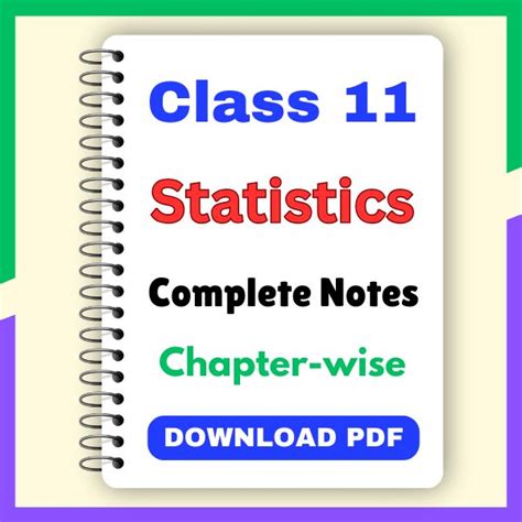 Cbse Class 11 Statistics Notes Pdf For 2025 Exams