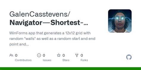 Github Galencasstevensnavigator Shortest Path App Winforms App That Generates A 12x12 Grid