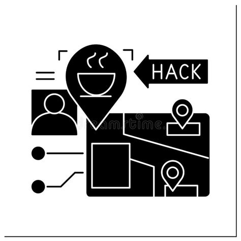 Hacker Attack Glyph Icon Stock Vector Illustration Of Software 258786490
