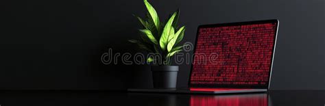 Programming Language And Code On Laptop Screen Computer And Icons Representing A Network Of