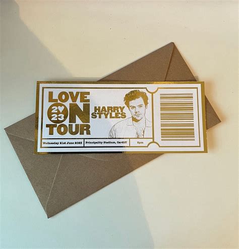 Personalised Concert Themed Ticket Foiled T Custom Event Ticket