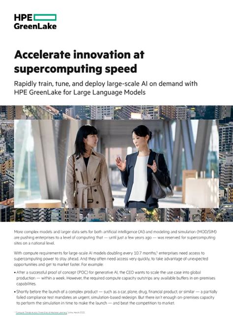 Accelerate Innovation At Supercomputing Speed Rapidly Train Tune And Deploy Large Scale Ai