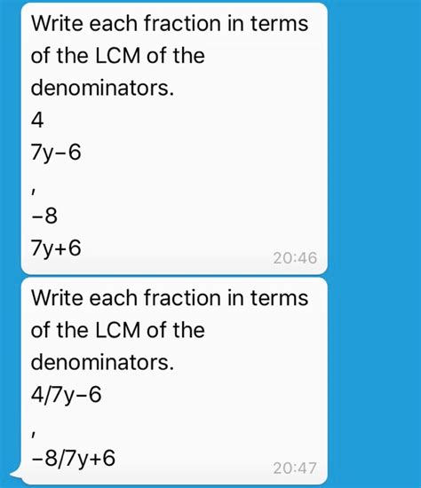 Solved Write Each Fraction In Terms Of The LCM Of The Chegg Com