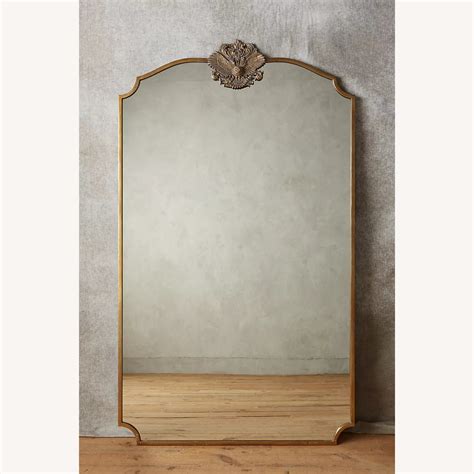 Large Anthropologie Wooded Manor Mirror Aptdeco