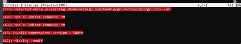 Getting Error When Running Colorscheme Gruvbox Issue Morhetz Gruvbox GitHub