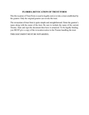 Fillable Online Revocation Of Trust Form Pdf Fill Out And Sign Printable Fax Email Print