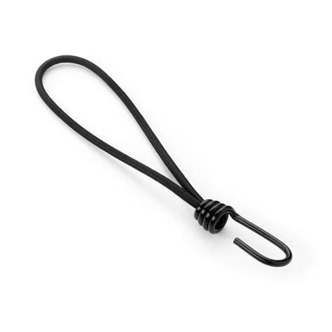 Elastic Metal Hook Loop Tie Bungee Shock Cord Black Kalsi Cords Uk