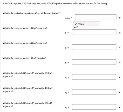 Solved A 10 0 Pf Capacitor A 40 0 Pf Capacitor And A 100 Pf Capacitor Are Connected In