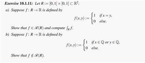 solved exercise 10 1 11 let r [0 1]×[0 1]⊂r2 a suppose