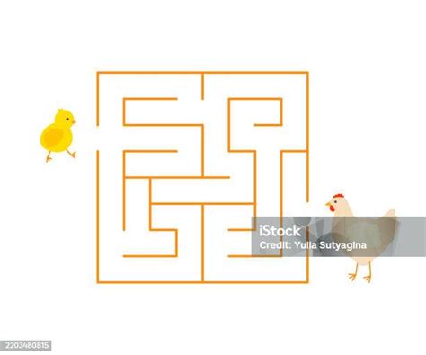 미로 어린이 게임 병아리를 위해 탐색하는 논리 도전 암탉으로 가는 구불구불한 길 어린이 미로 전략 문제 해결 벡터 0명에 대한 스톡 벡터 아트 및 기타 이미지 Istock