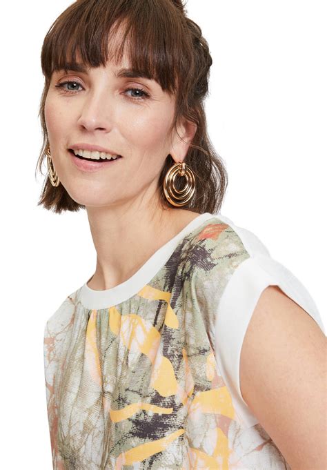 Damen Printshirt Mit Gummizug