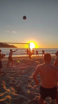 Free Beach Volleyball Sunset Image Beach Volleyball Sunset