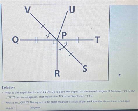 Solution What Is The Angle Bisector Of ∠ Tpr Do You See Two Angles That Are Marked Cong [algebra]