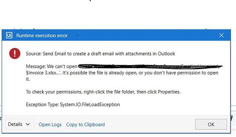 Permission Issue When Creating A Draft Email With Attachments And A Message Using The Use