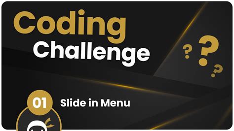 coding challenge 1 slide in menu youtube