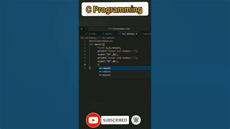 Wap In C To Find The Division Of Two Number6100 Code Challengecprogramming Coding