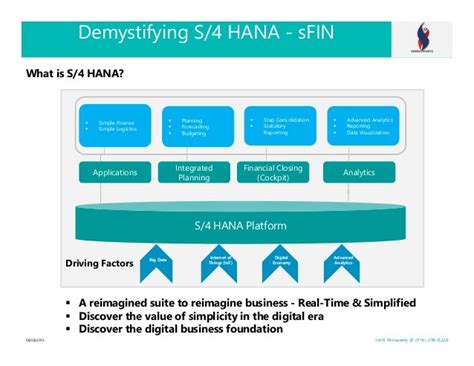 Sap S 4 Hana Sfin Accelerated Implementation Upgrade And Migration