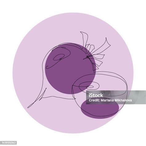 다채로운 기하학적 요소와 연속 라인의 비트 야채 비트 미니멀리스트 블랙 선형 스케치와 흰색 배경에 고립 된 색상 반점 한 줄 벡터 개념에 대한 스톡 벡터 아트 및 기타