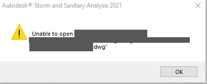 Unable To Open Dwg When Attaching A Background File In Storm And Sanitary Analysis For Civil D