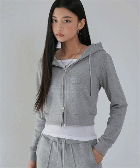 어커버 크롭 투웨이 후드 집업 2color