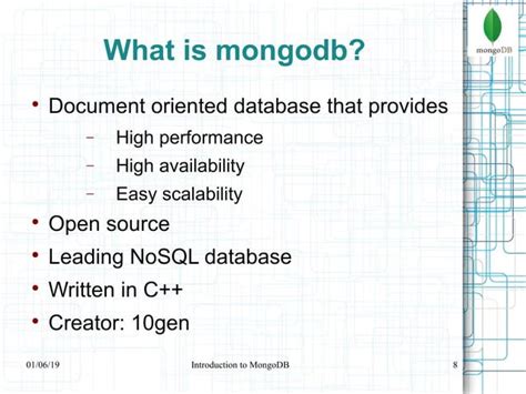 Introduction To Mongodb Ppt