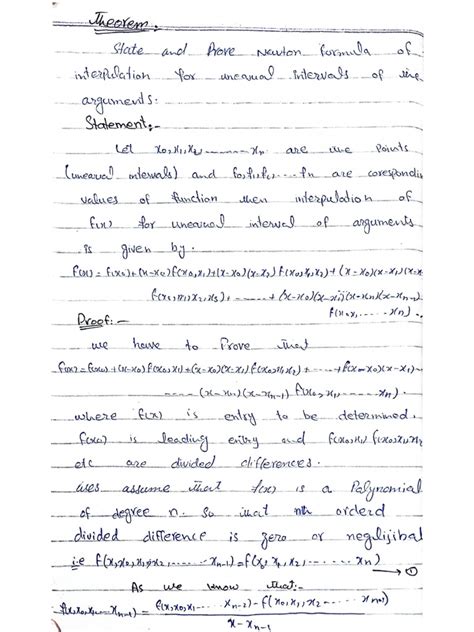 Proof Newton Forward Difference Interpolation Formula Pdf