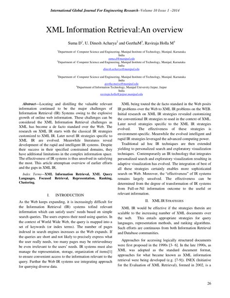Pdf Xml Information Retrievalan Overview