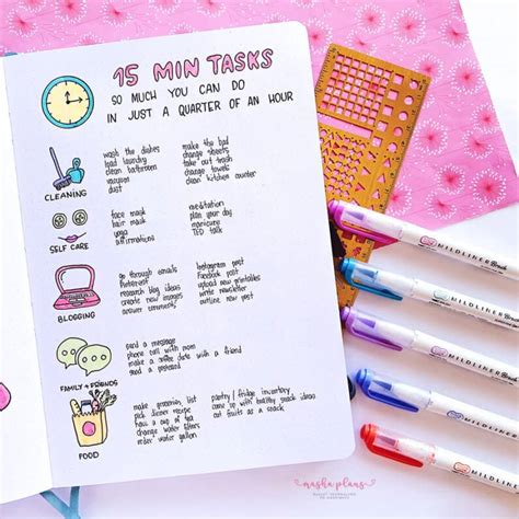 7 Productivity Bullet Journal Page Ideas