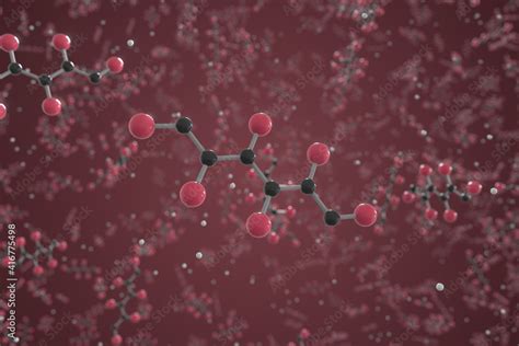 Mannitol Molecule Ball And Stick Molecular Model Chemistry Related 3d