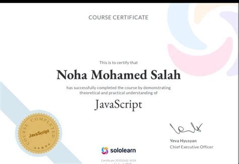 Noha Salah On Linkedin Iti Javascript Sololearn
