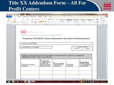 Ppt Cacfp 2014 Reimbursement Claim Annual Training Issues Forms