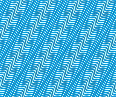 Premium Vector Marine Vector Seamless Pattern With Stylized Blue Waves Curve Lines Abstract
