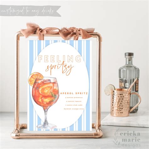 Aperol Spritz Sign Signature Cocktail Signature Cocktails Sign Cocktail Menu Sign