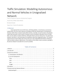 Traffic Simulation Modelling Autonomous And Normal Vehicles In Unsignalized Network