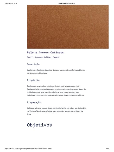 2 Pele E Anexos Cutâneos Pdf Tecido Conjuntivo Epiderme