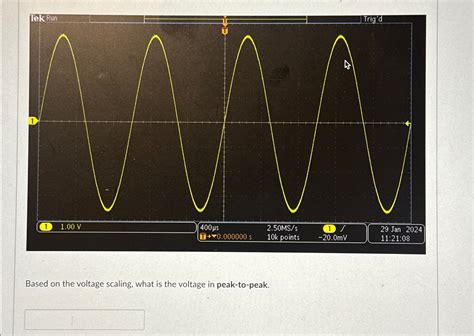 Solved Based On The Voltage Scaling What Is The Voltage In Chegg Com