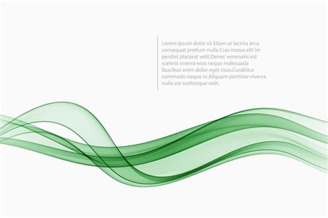 Premium Vector Green Abstract Wave Flow Vector Abstract Design Element