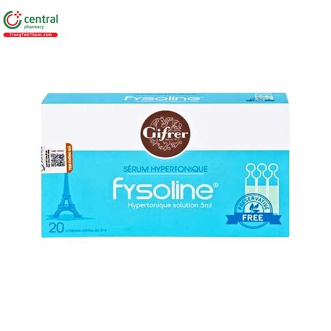 Dung Dịch Fysoline Hypertonic Solution Pháp Giảm Ngạt Mũi Khô Mũi