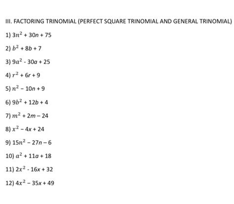 Iii Factoring Trinomial Perfect Square Studyx Iii Factoring Trinomial Perfect Square Studyx
