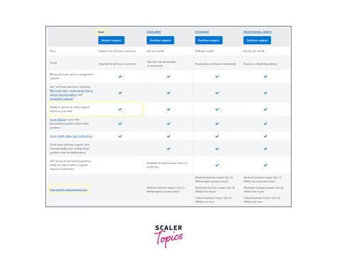 Azure Support Plans Scaler Topics
