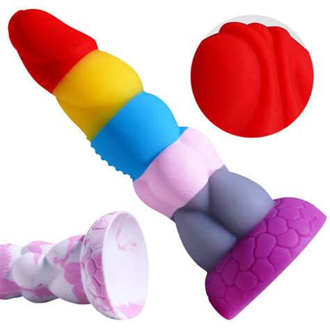 Buy Wholesale China Realistic Big Colorful Liquid Silicone Adult Toy