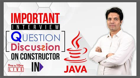 Important Interview Question On Constructor In Java By Som Sir Youtube