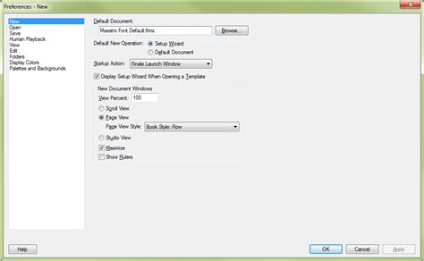 Preferences Dialog Box